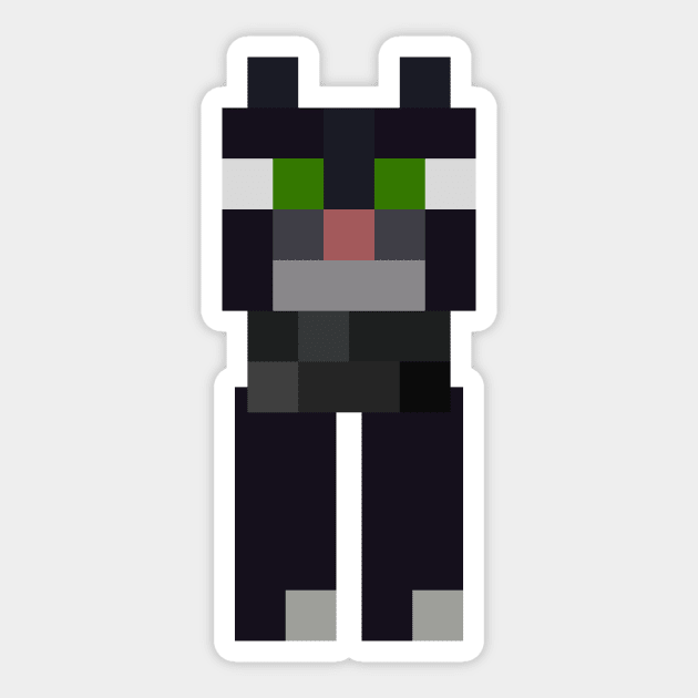 Minecraft Tuxedo Cat Minecraft Cat Sticker Teepublic